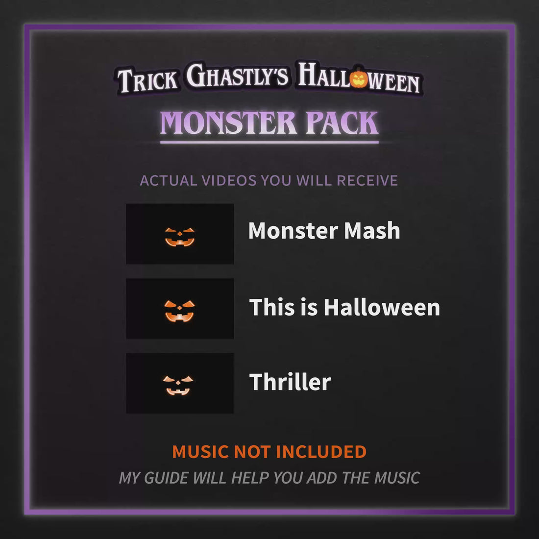 Trick Ghastly - Giant Singing Inflatable Pumpkin | Monster Pack