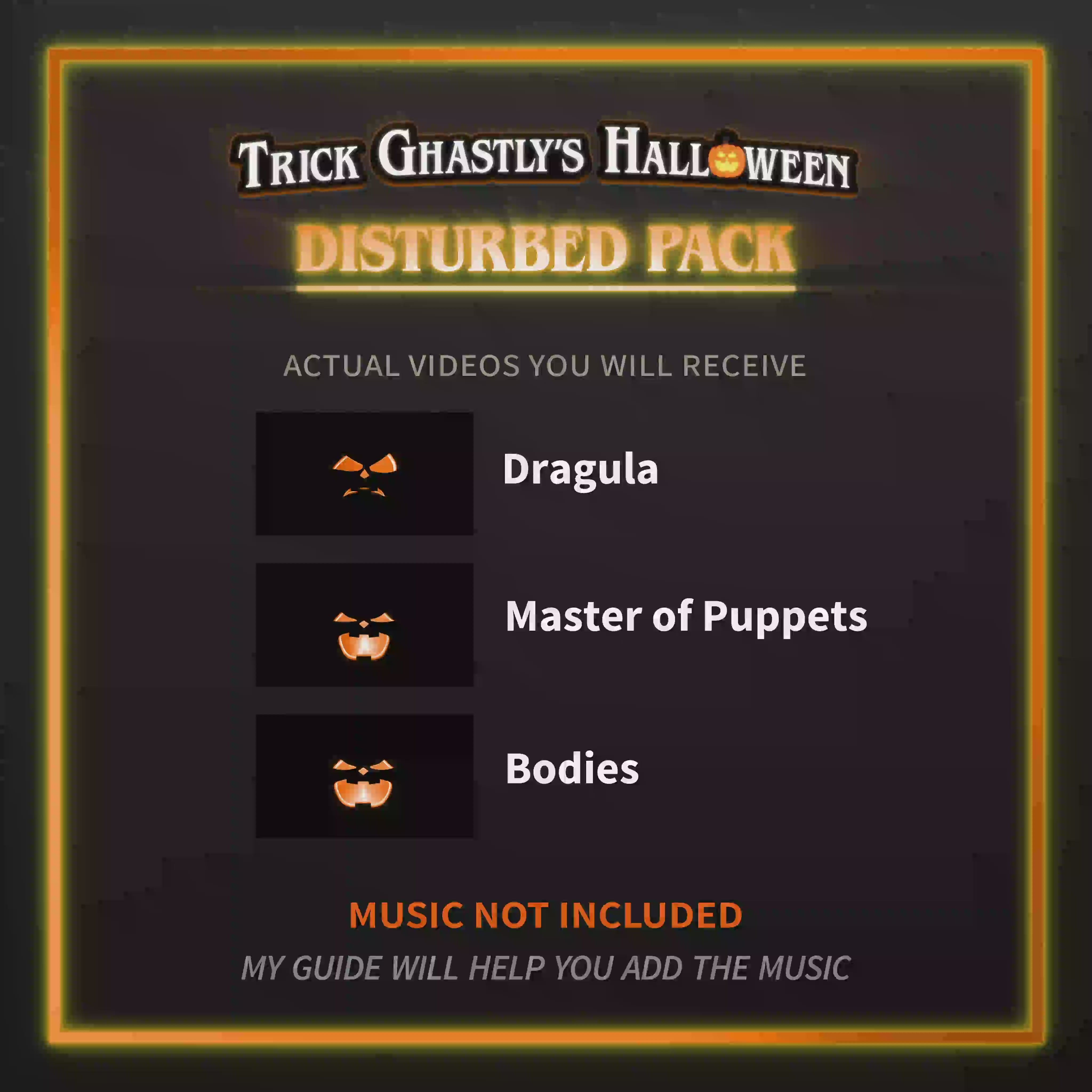 Trick Ghastly - Giant Singing Inflatable Pumpkin | Disturbed Pack